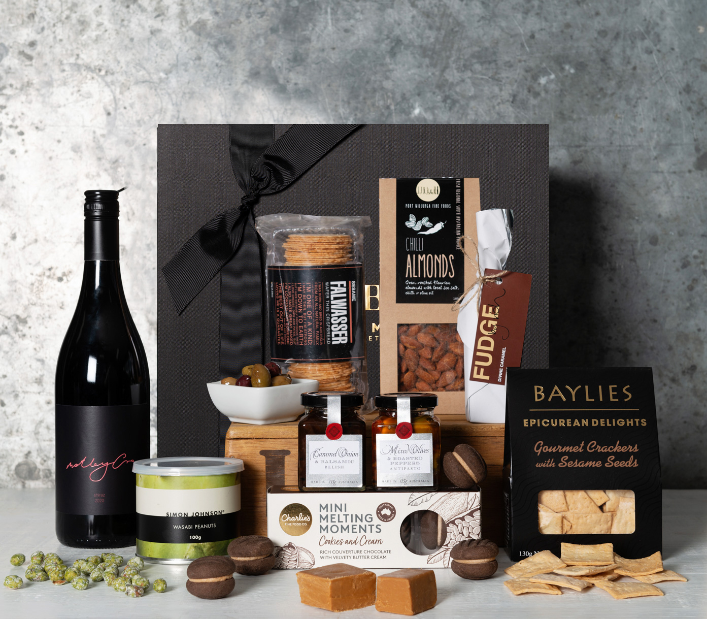 Red Wine and Nibbles Hamper – GB Corporate Bulk Orders